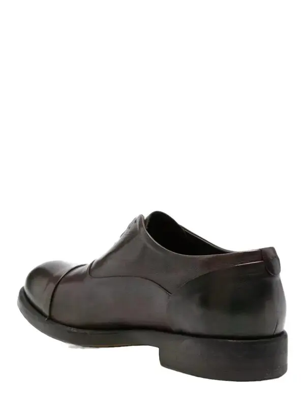 LEQARANT Cap-toe Lace-up Loafers - Brown