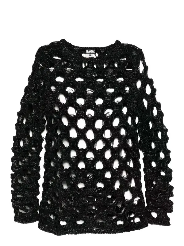 Comme Des Garçons Openwork Sweater - Black