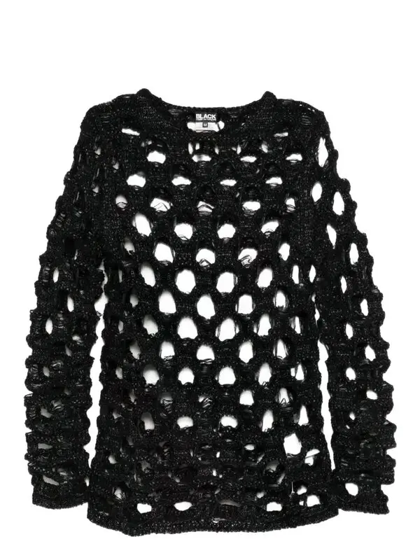 Comme Des Garçons Openwork Sweater - Black