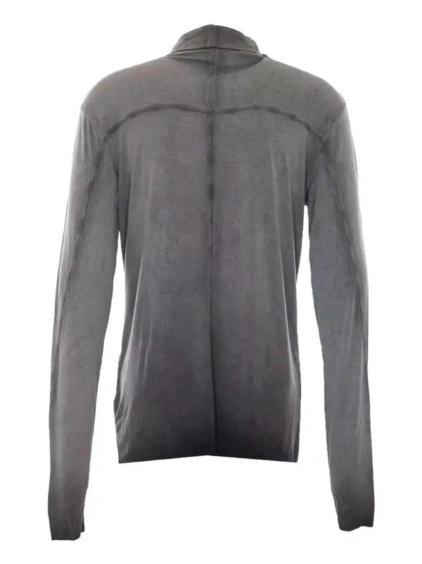 THOM KROM Cold-dye High Neck Long Sleeve Sweater With Thumb Slots - Grey
