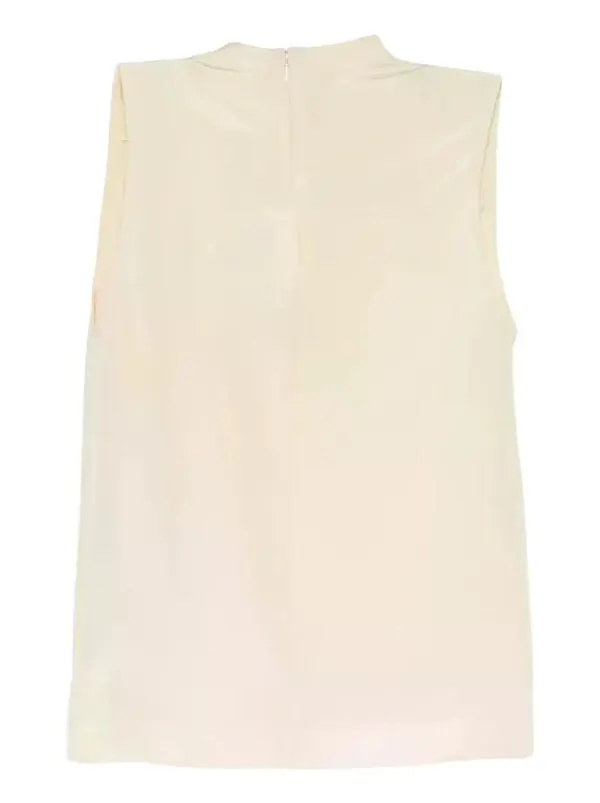 Altuzarra Sleeveless Silk Top With Draped Detail - Neutrals
