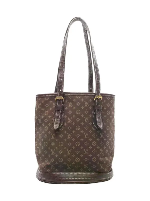 LOUIS VUITTON Monogram Mini Lin Pm Bucket Bag - Brown