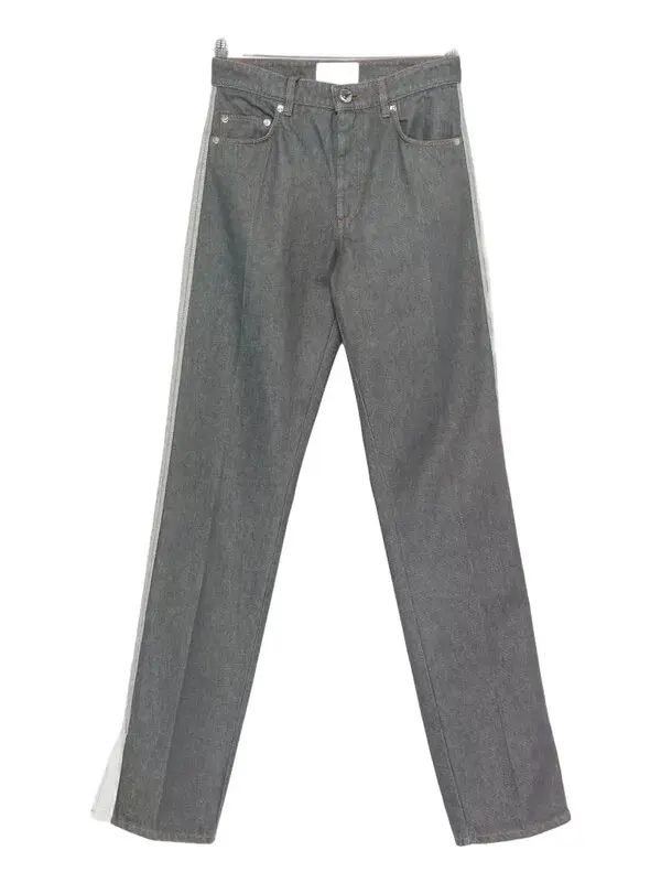 Sportmax Side Stripe Split Hem Jeans - Grey