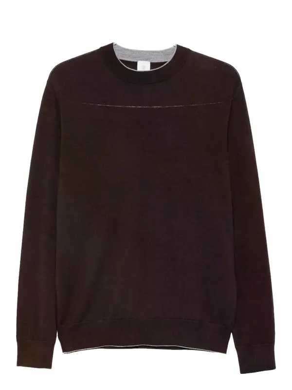 Eleventy Round-neck Fine-knit Sweater - Red