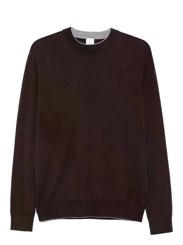 Eleventy Round-neck Fine-knit Sweater - Red