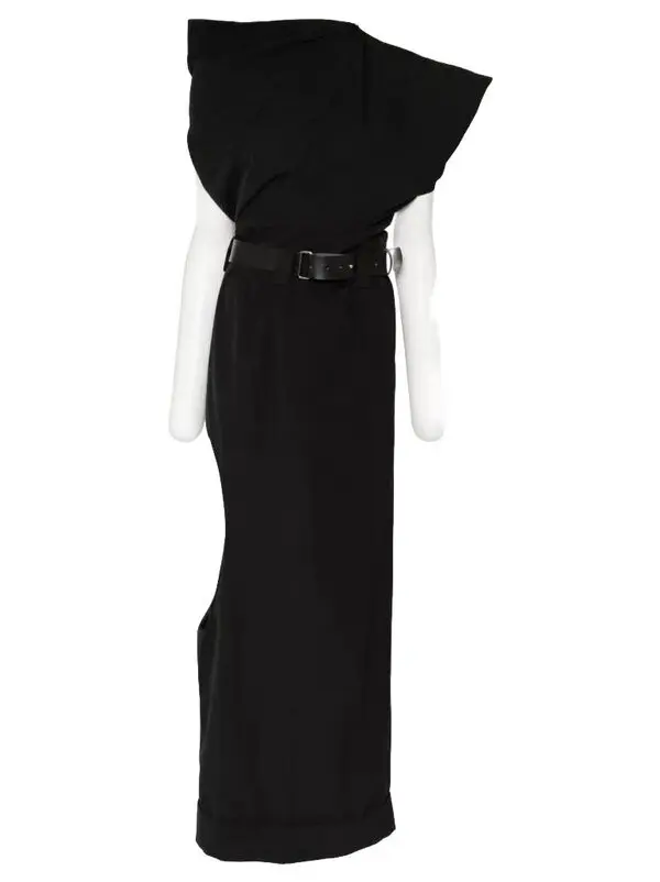 Junya Watanabe Belted Wool Dress - Black