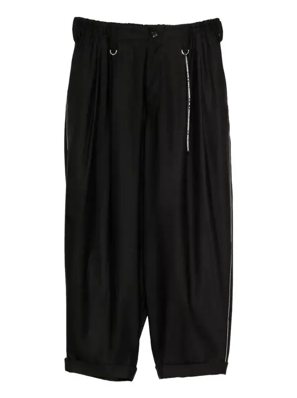 MASTERMIND WORLD Pleated Wool Trousers - Black