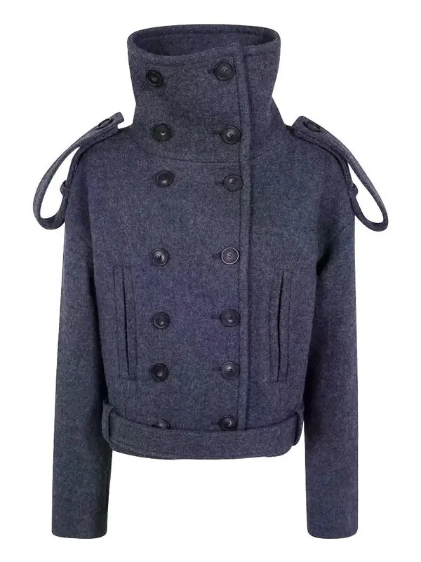 7 For All Mankind Double-breasted Coat - Grey