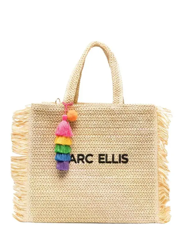 MARC ELLIS Fringed Logo-patch Tote Bag - Neutrals