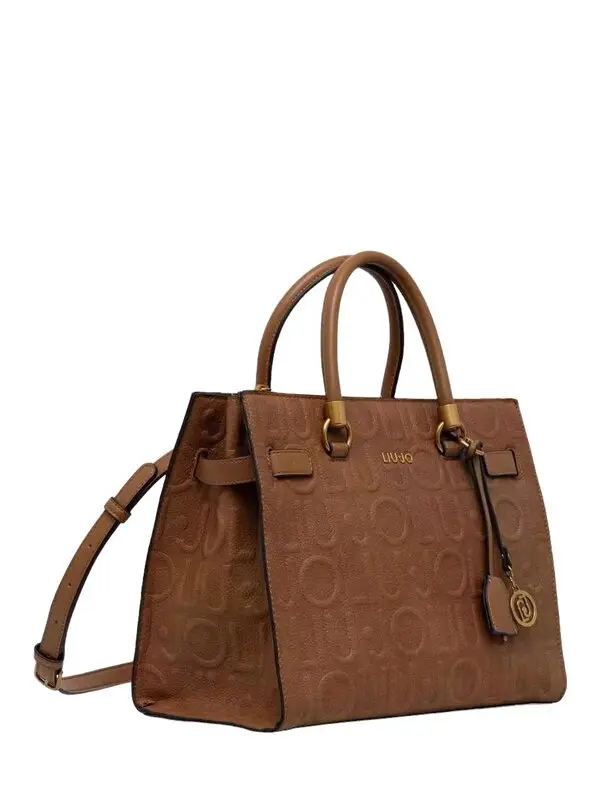 Liu Jo Logo Embossed Tote Bag - Brown