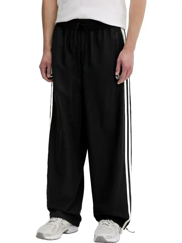 Adidas Windbreaker Side-stripe Track Pants - Black