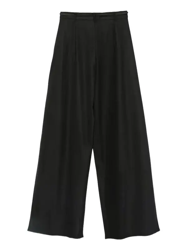 Max Mara Pleated Wide-leg Trousers - Black
