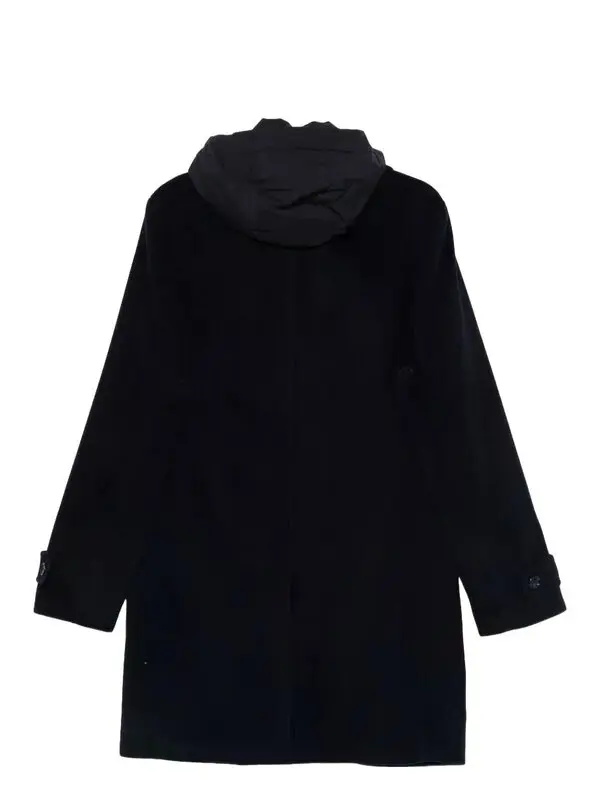 Paul & Shark Single-breasted Hooded Coat - Blue