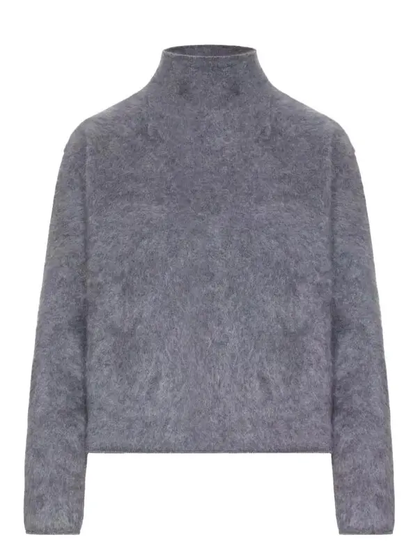 LISA YANG Sandy Brushed High-neck Sweater - Grey