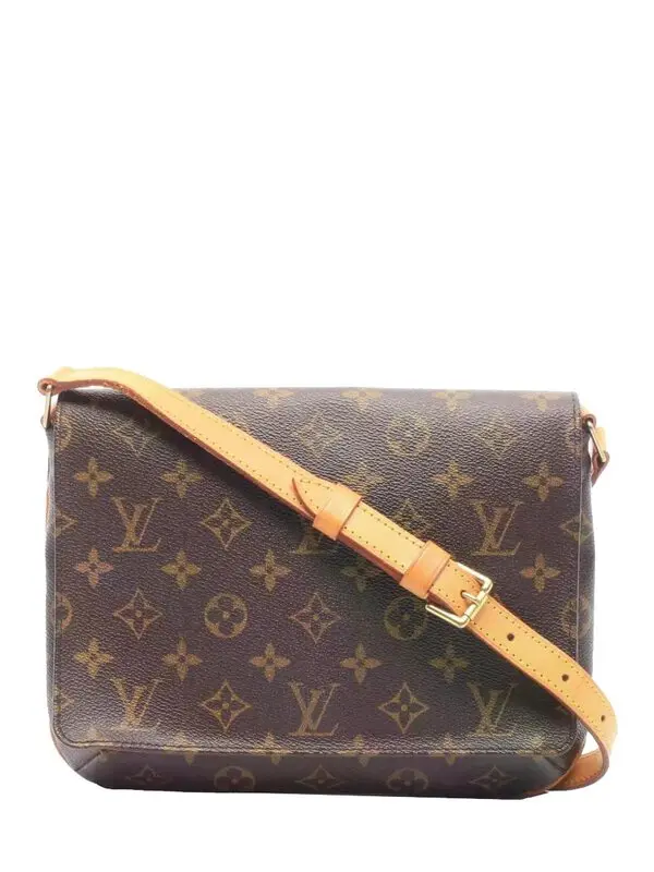 LOUIS VUITTON Monogram Musette Tango Shoulder Bag - Brown