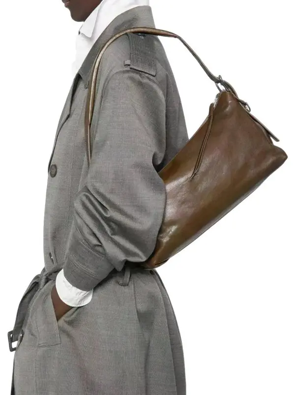 LEMAIRE Leather Shoulder Bag - Brown
