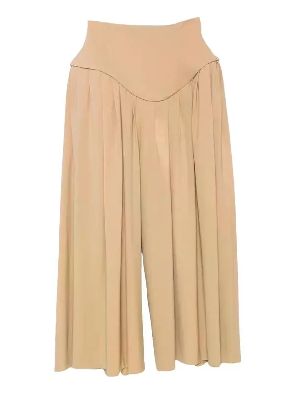 A.W.A.K.E. Mode Pleated Wide-leg Trousers - Neutrals