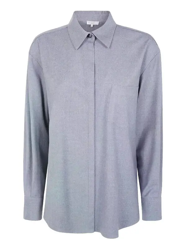 Antonelli Firenze Wool Chest Pocket Shirt - Grey