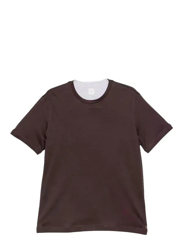 Eleventy Contrast-trim T-shirt - Purple