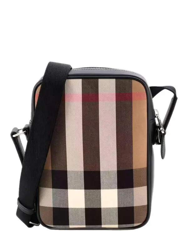 Burberry Vertical Paddy Bag Vintage Check Canvas Crossbody Bag - Brown