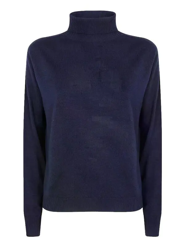 DRUMOHR Roll Neck Wool Sweater - Blue
