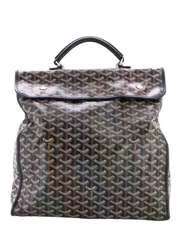 Goyard Saint Léger Briefcase Coated Canvas Backpack - Black