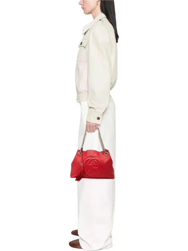 Gucci Soho Chain Tote Bag - Red