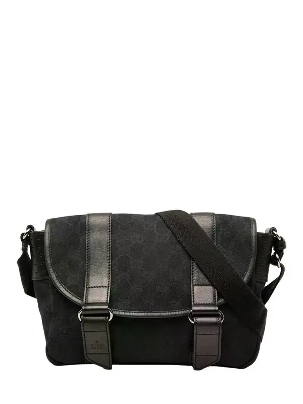 Gucci Gg Canvas Crossbody Bag - Black