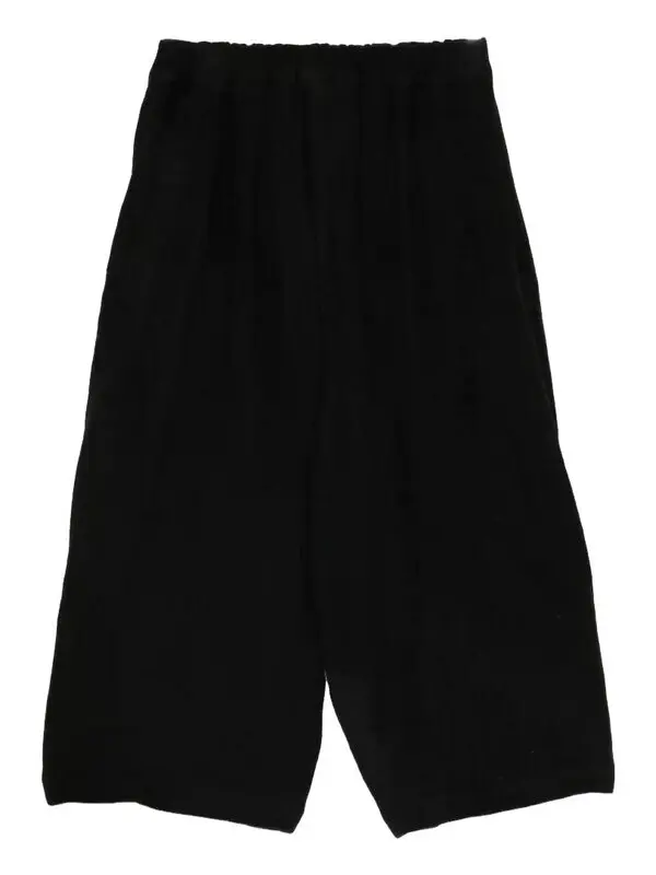 Comme Des Garçons Elasticated Cropped Trousers - Black