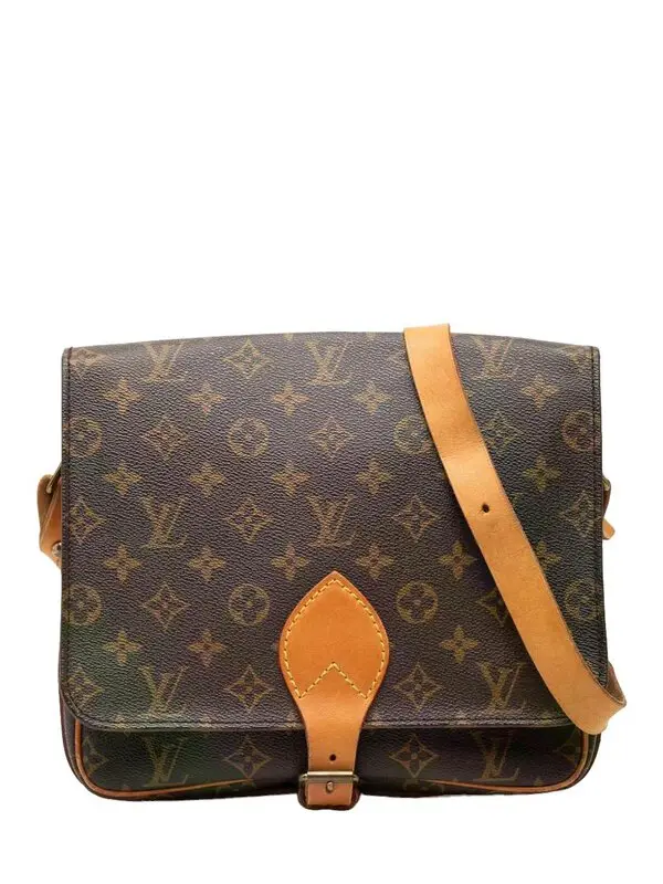LOUIS VUITTON 1989 Monogram Cartouchiere Gm Crossbody Bag - Brown