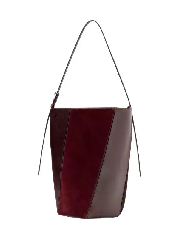 Proenza Schouler Hex Bucket Bag In Haircalf Combo - Red