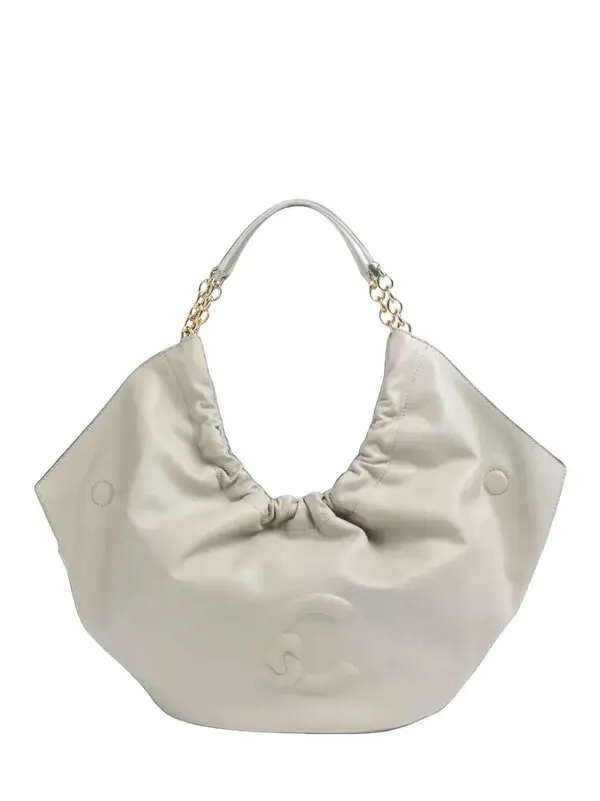 COCCINELLE Smash Chain-link Gathered Leather Tote Bag - Green