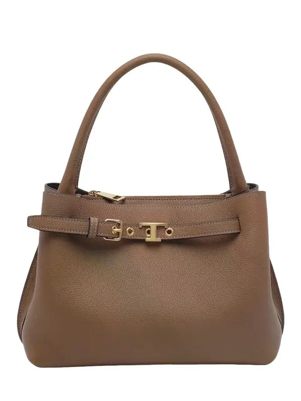 TOD'S T Signature Handbag In Leather Mini - Brown