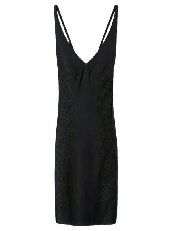 Stella McCartney Lace-panel Midi Dress - Black