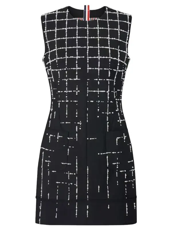 Thom Browne Bead-embellished Mini Dress - Black