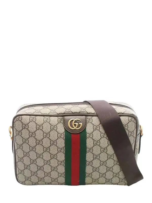 Gucci Ophidia Gg Supreme Web Messenger Bag - Neutrals