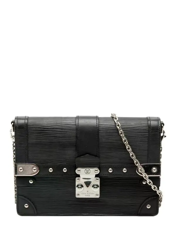LOUIS VUITTON Epi Trunk Wallet On Chain Bag - Black