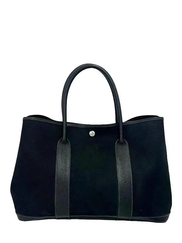 Hermès 2005 Toile & Negonda Garden Party 36 Tote Bag - Black