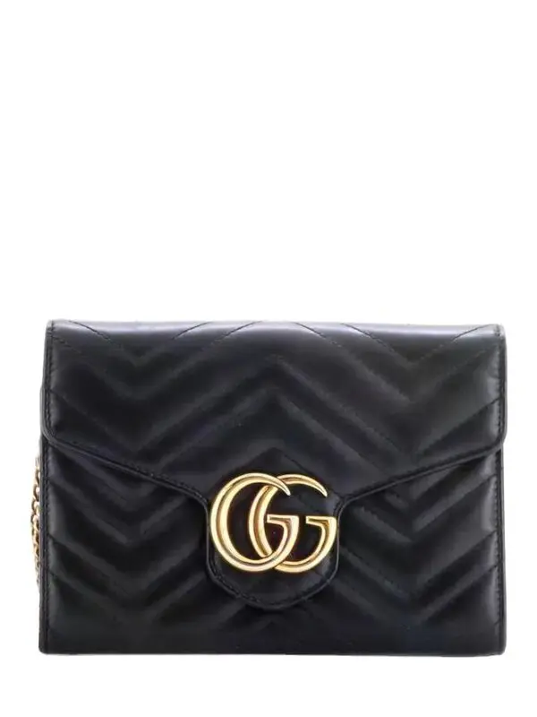 Gucci Matelassé Leather Mini Crossbody Bag - Black