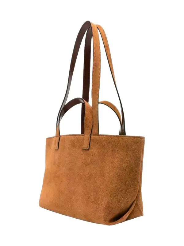 A.p.c. Logo-embossed Suede Tote Bag - Brown