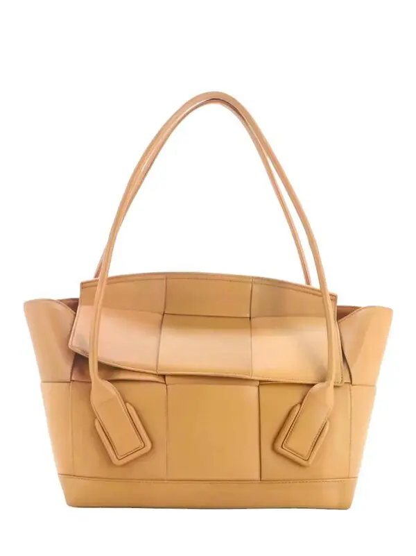 Bottega Veneta Maxi Intrecciato Leather Shoulder Bag - Brown