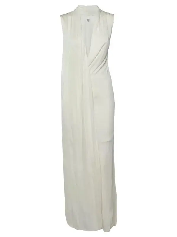 TOTEME Cream Jersey Sleeveless V-neck Maxi Dress - Neutrals