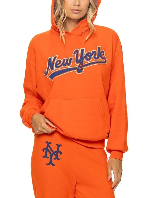 Aviator Nation New York Mets Graphic Hooded Sweatshirt - Orange