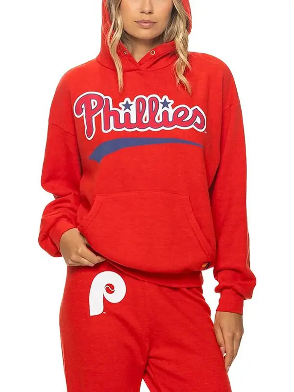 Aviator Nation Philadelphia Phillies Graphic Hooded Sweatshirt - Red