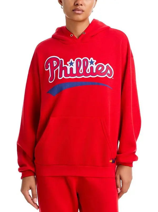 Aviator Nation Philadelphia Phillies Graphic Hooded Sweatshirt - Red