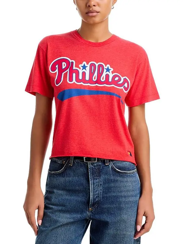 Aviator Nation Philadelphia Phillies Graphic Boyfriend Tee - Red