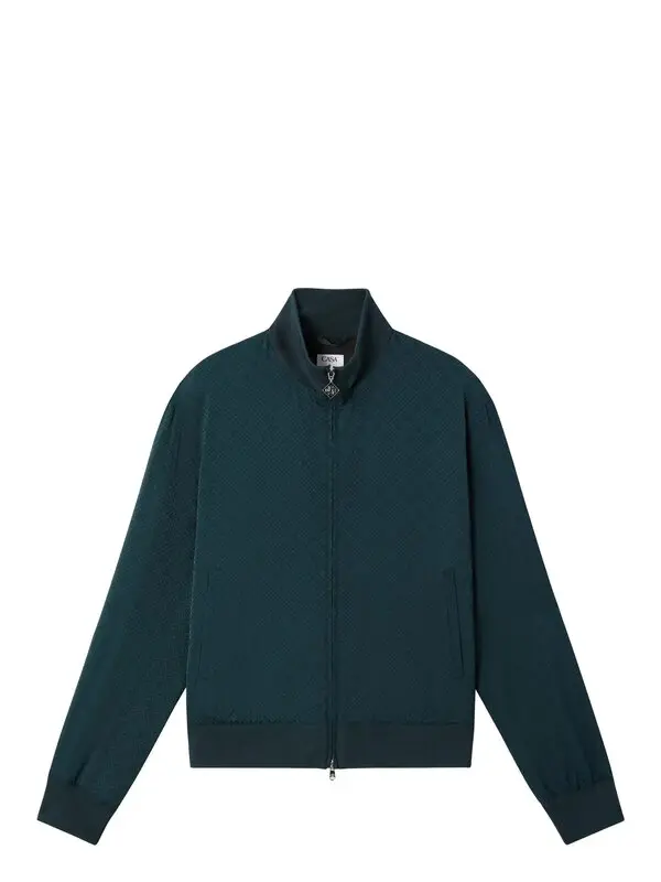 Casablanca Dark Teal Monogram Zip-up Track Jacket - Multicolor