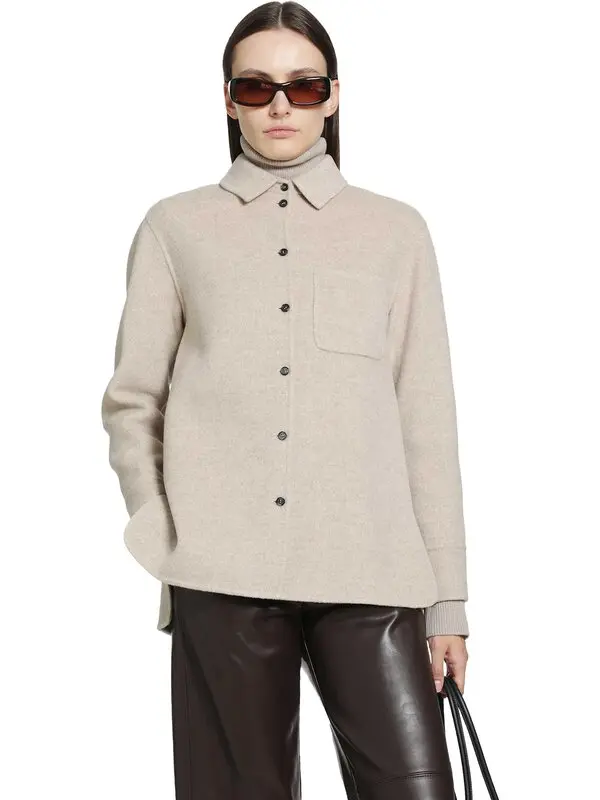 Max Mara Wool And Cashmere Broadcloth Jacket - Beige