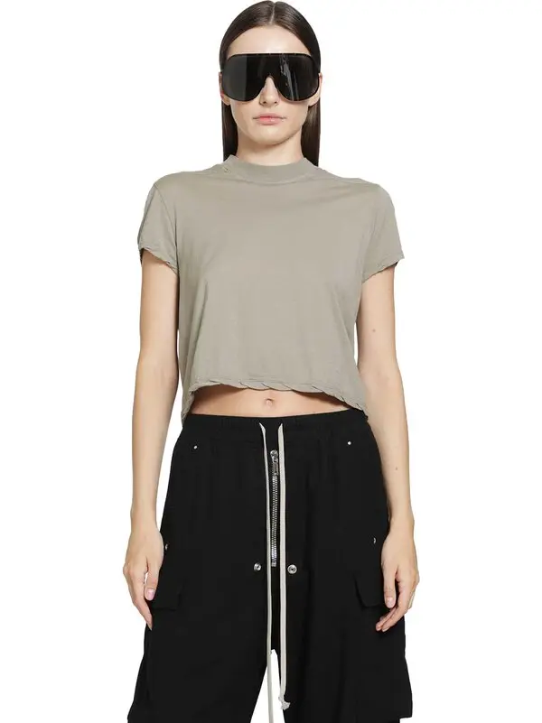 Rick Owens Cropped Small Level T-shirt - Beige