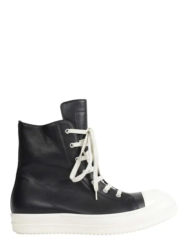 Rick Owens Temple High-top Leather Sneakers - Black